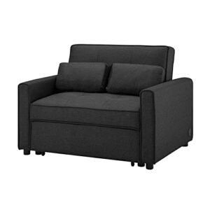 LifeStyle Solutions Convertible Sofa, Charcoal