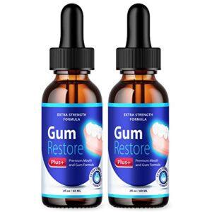 (2 pack) gum restore plus liquid drops mouthwash (4oz)