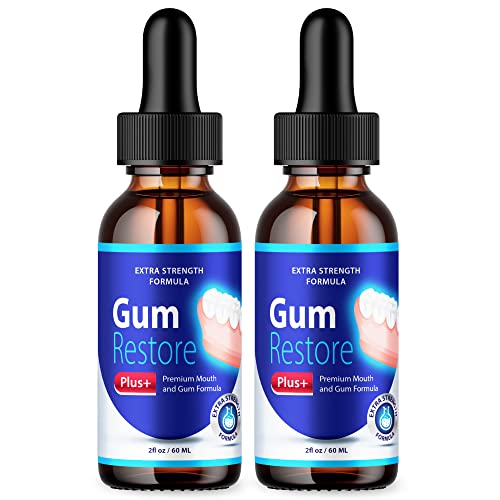 (2 Pack) Gum Restore Plus Liquid Drops Mouthwash (4oz)