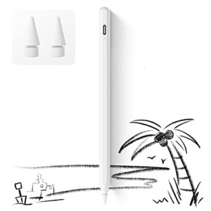 ipad pen, palm rejection &tilt g-senors bluetooth active stylus pencil for apple ipad 2018-2023, tablet pen for ipad 6/7/8/9/10th generation, ipad pro 11/12.9 inch, air 3/4/5, mini 5/6