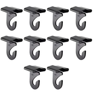 harskiyer 10pcs black t-bar track clip hooks, metal suspended ceiling hanger clips drop ceiling hook for hanging plants classroom decorations office home stores