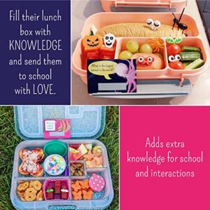 Smarti Scratch 50 Lunch box Trivia notes for kids, with QR code that will take them to expended answer & Inspirational and Motivational Thinking of You Notes Cards for Boys & Girls ages 6-8