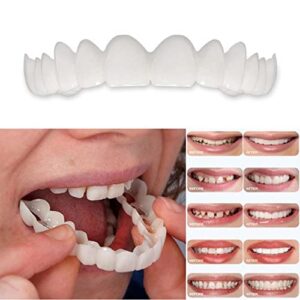 2 Pairs of Instant Veneer Dentures for Men and Women, Customizable Temporary Dentures, Perfect Braces and whitening Replacements, Protect Your Teeth and regain a Confident Smile Multicolor