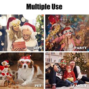 WWW 9Pcs Christmas Glasses Glitter Party Glasses Frames Christmas Decoration Costume Eyeglasses Funny Eyewear with 9 Designs for Christmas Party Favors Holiday Favors (One Size Fits All)