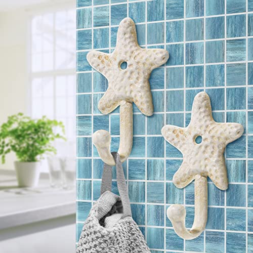 Cabilock Curtain Hooks Metal Hangers 3Pcs Decorative Wall Hooks Shape Single Prong Hangers Hooks Cast Iron Coat Hooks Wall Decorations for Bedroom Bathroom Curtain Hooks Wall Hangers Without Nails