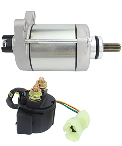 Soarider Starter & Relay for 2008-2020 Honda Recon 250 FourTrax TRX250TE ES TRX250TM, 31200-HM8-B61 19642 410-54133 SMU0478, 2008 2009-2020 250 Recon Starter, Replacement for 250 Honda Recon Starter