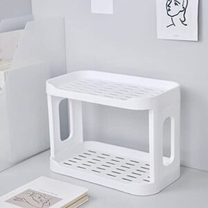 fizzoqi double plastic storage rack family bathroom kitchen storage rack sundries storage rack cosmetics storage rack creative office desktop rack