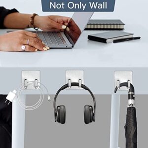 Razor Holder for Shower - 6PCS Shaver Holder for Shower Wall, Self Adhesive Inside Shower Hook Waterproof Stainless Steel Holder Stand Bathroom Kitchen Organizer Shaver Towel Loofah Bathrobe Coat Hook