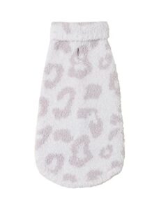 barefoot dreams cozychic bitw pet sweater, dog clothes, dog sweater, dog accessories, in the wild, cream/stone, md