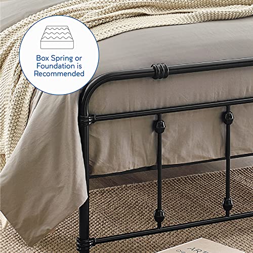 Classic Brands Calvino Classic Black Metal Platform Bed Frame, Full