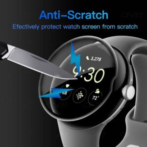 3-Packs Screen Protector Compatible with Google Pixel Watch Screen Protector, Tempered Glass Screen Protection Cover Saver for Google Pixel Watch