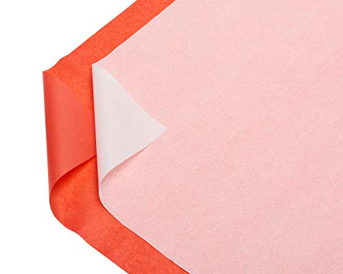 American Greetings 125 Sheets 20 in. x 20 in. Bulk Tissue Paper (Red and White) for Christmas, Birthdays, Holidays and All Occasion