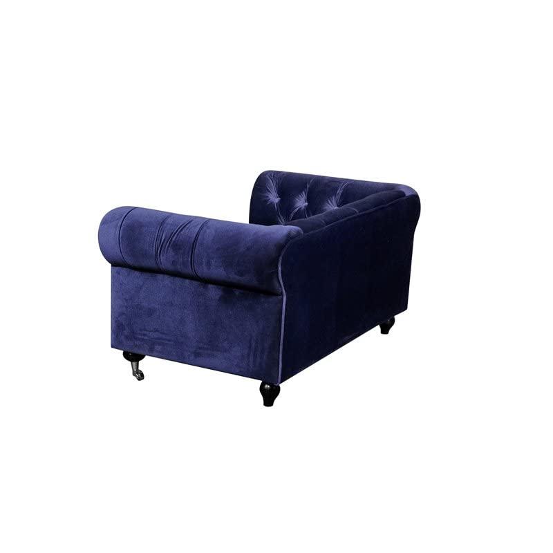 American Home Classic Claire 10" Velvet Upholstered Dog's Sofa in Navy