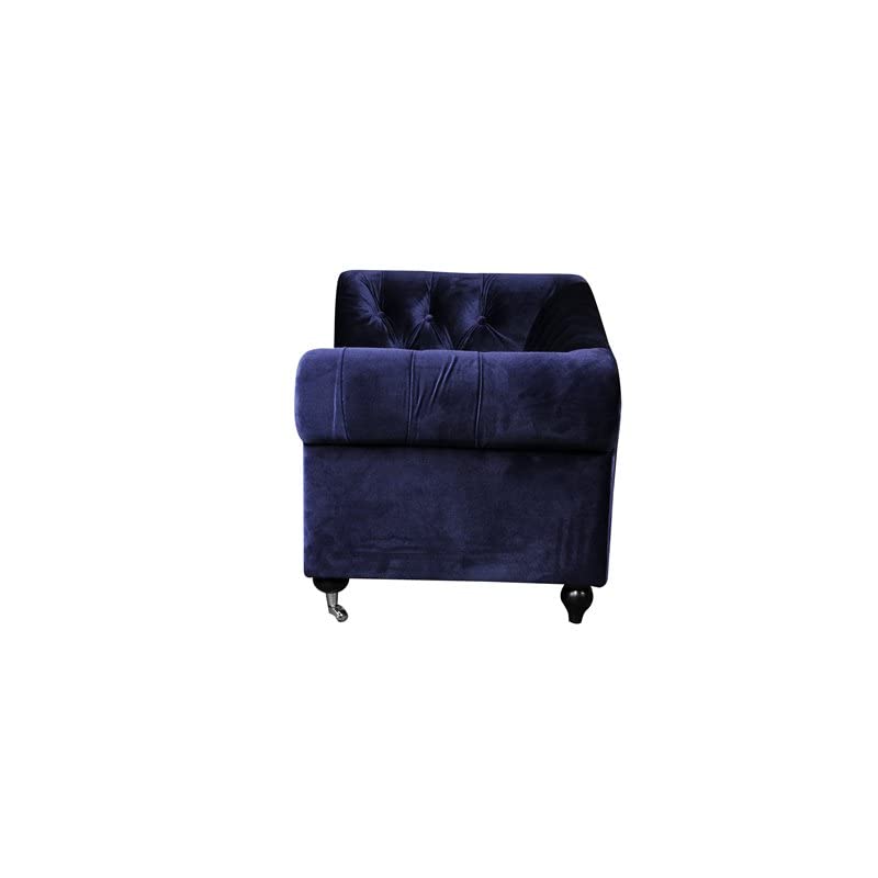 American Home Classic Claire 10" Velvet Upholstered Dog's Sofa in Navy