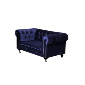 American Home Classic Claire 10" Velvet Upholstered Dog's Sofa in Navy