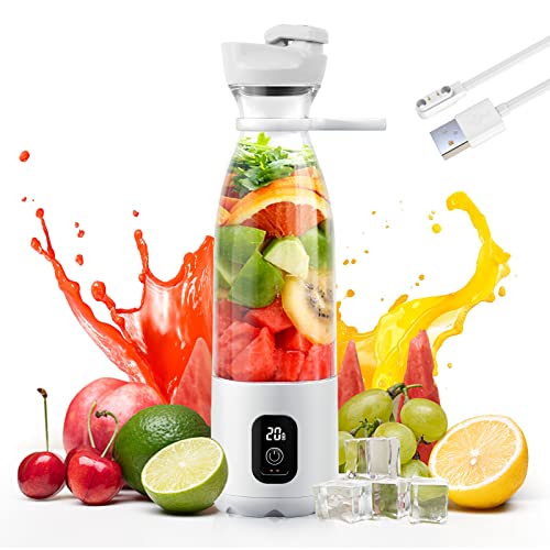 Portable Blender, Personal Blender for Shakes and Smoothies 300W Mini Blender 20oz Smoothie Blender USB Rechargeable Fresh Juice Blender with Pulse Technology Crush Ice Nuts Eenten Blender BravoS(3rd Generation) (BravoS (Sports Caps))