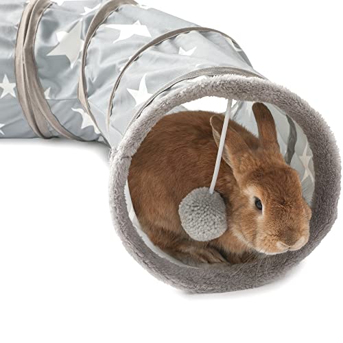 Kitty Cat Tunnel Rabbit Hideout Tunnels and Tubes Bunny Toys for Guinea Pig Ferret Accessories Hideway Hides Tunnel