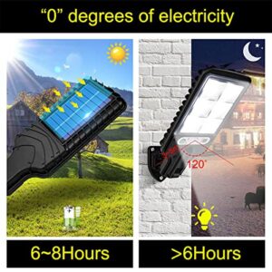 Iuhan Solar Street Light,Outdoor IP65 Waterproof Solar Powered Street Lights with Motion Sensor LED Security Flo-od Light for Parking Lot, Drive-Way,Yard,Garden