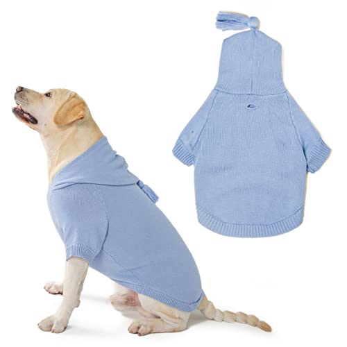 Furryilla Dog Hoodies Dog Sweaters for Small Medium Large Dogs with Leash Hole, Small Medium Large Big Dog Christmas Warm Easy on Sweater Coats Hooded Sweatshirt Fleece Dog Hoodies