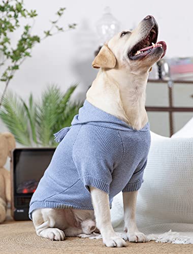 Furryilla Dog Hoodies Dog Sweaters for Small Medium Large Dogs with Leash Hole, Small Medium Large Big Dog Christmas Warm Easy on Sweater Coats Hooded Sweatshirt Fleece Dog Hoodies