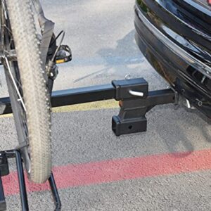 TOPTOW Trailer Dual Hitch Extender Adapter with 2 & 4-inch Riser/Drop, 2" Receiver, 2-inch Solid Shank, 10000lbs Capacity…