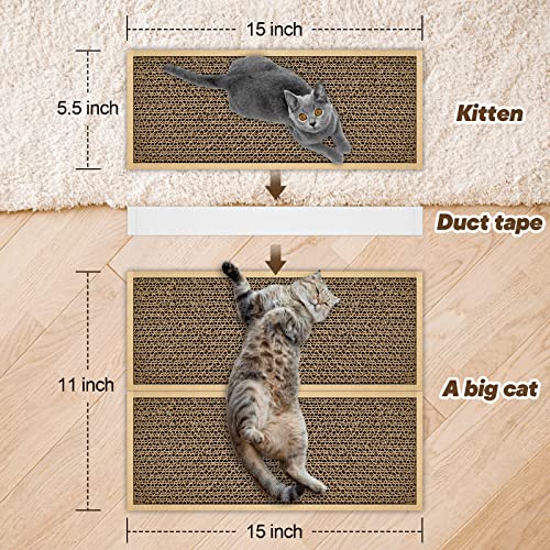 HappyFreeSX Splicing Cat Scratch Pad: Cat Scratchers for Indoor Kitten, Cat Scratching Pad, Cat Scratcher Cardboard, Cat Scratching Pad, Premium Scratch from Cats, Double-Sided Design