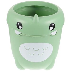 healifty dinosaur trash can lovely wastepaper basket cartoon animal design garbage container bin for bathroom kitchen bedroom home office light green