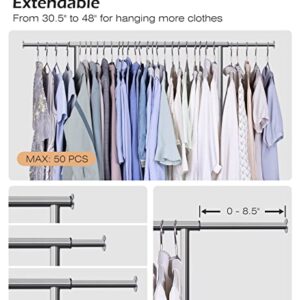 MISSLO 1 Pack Clothing Rack + 20 Pack Metal Hangers