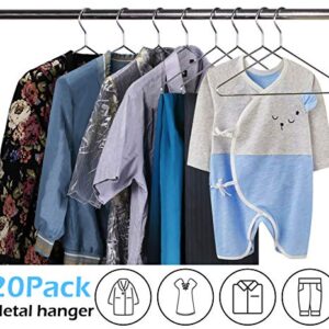 MISSLO 1 Pack Clothing Rack + 20 Pack Metal Hangers