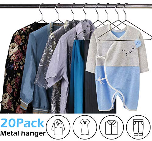 MISSLO 1 Pack Clothing Rack + 20 Pack Metal Hangers