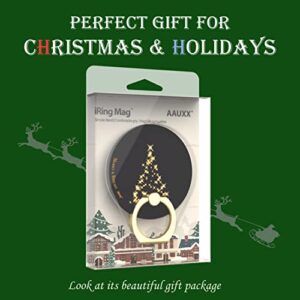 iRing Mag, Magnetic Phone Ring Holder, Kickstand, Grip for MagSafe, Wireless Charging Compatible with iPhone, Galaxy, and Other Smartphones with MagSafe Case (Merry & Bright)