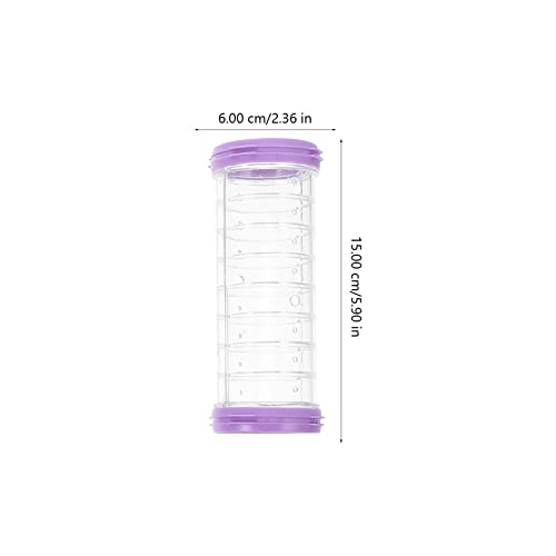 3sets Rats Maze Other Connector Toy Tool Fun Ferrets Purple Animals Hamster Gerbil Tube Tunnel Hideout, Hideaway House Animals- Pet DIY Transparent Sugar Plastic Exercising