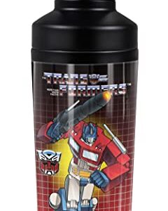 Transformers OFFICIAL Optimus Prime 18 oz Insulated Water Bottle, Leak Resistant, Vacuum Insulated Stainless Steel with 2-in-1 Loop Cap