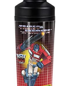 Transformers OFFICIAL Optimus Prime 18 oz Insulated Water Bottle, Leak Resistant, Vacuum Insulated Stainless Steel with 2-in-1 Loop Cap