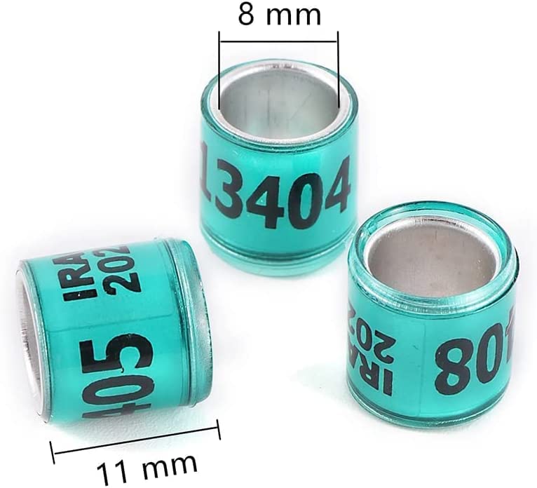 ZBOYZ 2023 Pigeon Ring/Dove Rings Multicolor Aluminium Pigeon Leg Rings Dove Leg Rings Identify Bands Plastic with 100 AU Training Identify Birds Foot Ring, Quality Durable Bird Toys (AU, Blue)