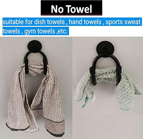 [Upgrade] Mini Magnetic Towel Hook Towel Hanger Rack for Kitchen Dish Towels , Hand Towels, Sports Sweat Towels , Gym Towels, etc. Not for Bath Towels - No Installation Required