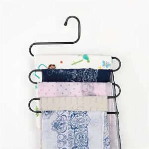 Pants Hanger Multi-Layer Non-Slip S-Shape Trousers Hangers Stainless Steel Clothes Hanger Closet Storage Organizer for Tie Scarf Jeans Pants(5-Layer,1 Pack)