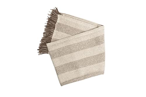 KHUSCO | 100% Alpaca Throw Blanket Serenity | 71" L x 51" W | Warm Peruvian Cozy, Lightweight for Home and Travel | Sand.