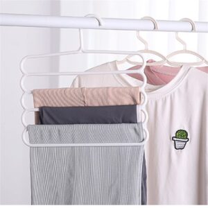 4Pack Pants Hangers Space Saving Multifunctional Hanger Scarf Storage Hanger Closet Storage Organizer for Tie Scarf Jeans Pants(5-Layer)