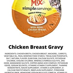 ILC Buy Meow Mix Simple Servings Variety Bundle| 6 Flavors,(2) Each: Chicken Turkey, Tuna Whitefish, Chicken Beef, Tuna Salmon, Chicken Breast, Tuna Shrimp (1.3 OZ) Plus Foam cat Toy Ball Magnet.