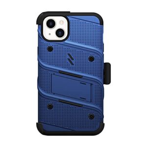 ZIZO Bolt Bundle for iPhone 14 Plus Case with Screen Protector Kickstand Holster Lanyard - Blue