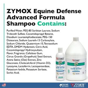 Zymox Equine Defense Advanced Formula Shampoo, 12oz. – Horse Coat Care: Cleans, Refreshes, Hydrates & Nourishes Skin, Mane & Tail