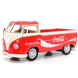 1:43 scale 1962 volkswagen t1 pickup red/white