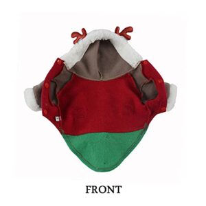 azuriaa Dog Cat Christmas Costumes Pet Cute Elk Cosplay Clothes Soft Winter Warm Hoodie Coat for Dogs & Cats