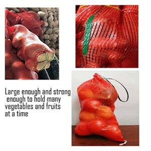 Deebree Extra Large Mesh Storage Produce Bags Reusable Vegetable Storage Bags 60 lbs Onion Storage Washable Net Bags 21” x 32” Pack of 10