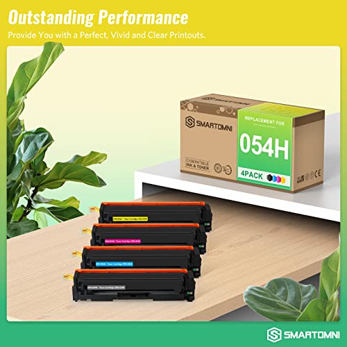 S SMARTOMNI Compatible Toner Cartridges Replacement for Canon 054 054H CRG-054H High Yield use for Canon Color imageCLASS LBP620 LBP622Cdw LBP623Cw MF640C MF641Cw MF642Cdw MF644cdw MF645Cx 4 Packs