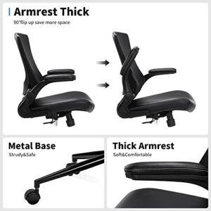 Misolant Drafting Chair, Tall Office Chair for Standing Desk, Office Chair Ergonomic Desk Chair with Height, Adjustable Lumbar Support and Footrest, Tall Adjustable Office Chair, (Black)