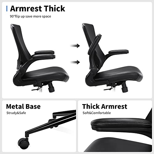 Misolant Drafting Chair, Tall Office Chair for Standing Desk, Office Chair Ergonomic Desk Chair with Height, Adjustable Lumbar Support and Footrest, Tall Adjustable Office Chair, (Black)