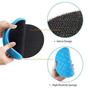 Buffing Polishing Pads, 5Pack 5.5 Inch Face for 5 Inch Backing Plate Compound Buffing Sponge Pads Cutting Polishing Pad Kit for Car Buffer Polisher, Polishing and Waxing