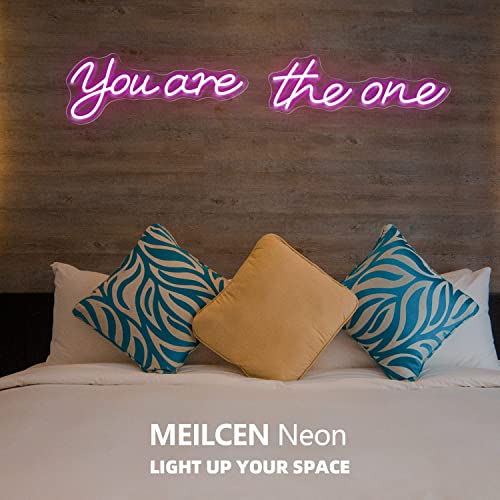 You are the one Neon Sign with Dimmable LED Neon Night Wall Decor for Bedroom Decor, Home, Bar, Party, Club, Engagement, Girls Birthday Decor Neon Wall Light Pink